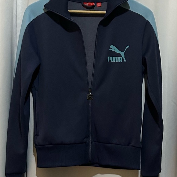 Puma | Jackets & Coats | Puma Navy Blue Zipup Jackett7 Track Jacket ...